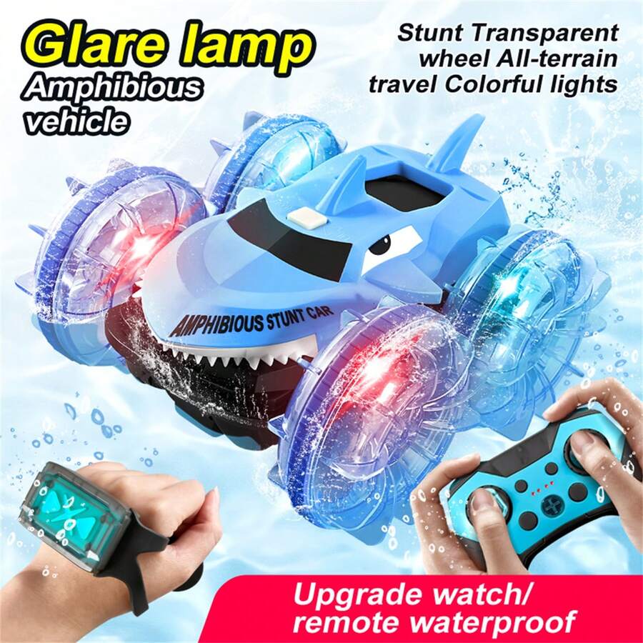 RC Control Shark Amphibious Vehicle Double Side Drive Multi-Function ...