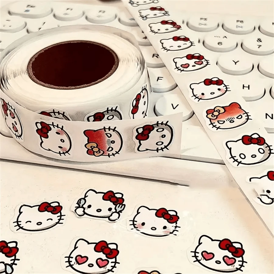 Sanrio 500pcs Sanrio Hello Kitty Sticker Roll - Color Stamps For ...