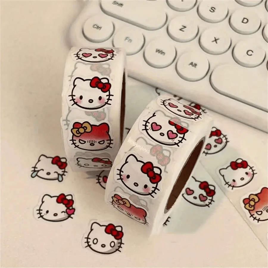Sanrio 500pcs Sanrio Hello Kitty Sticker Roll - Color Stamps For ...
