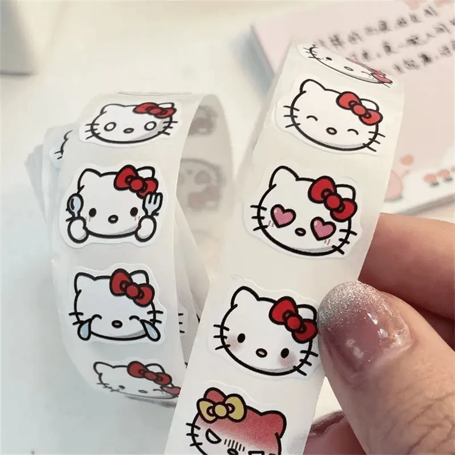 Sanrio 500pcs Sanrio Hello Kitty Sticker Roll - Color Stamps For ...