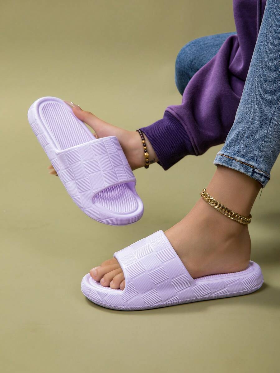 Chinelos antiderrapantes femininos para casais, chinelos macios para ...