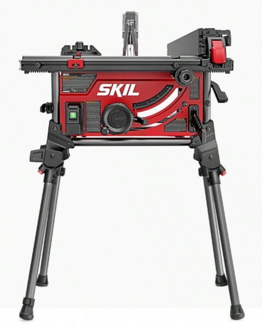 SKIL 15 Amp 10 Inch Portable Jobsite Table Saw With Folding Stand, 24 Tooth Blade, Model TS6307 ...