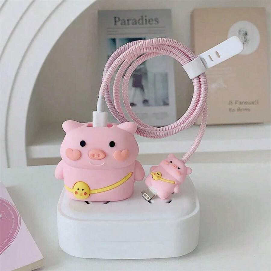 4pcs Adorable Charger Protector Set, Includes 20W Charger Adapter Cover ...