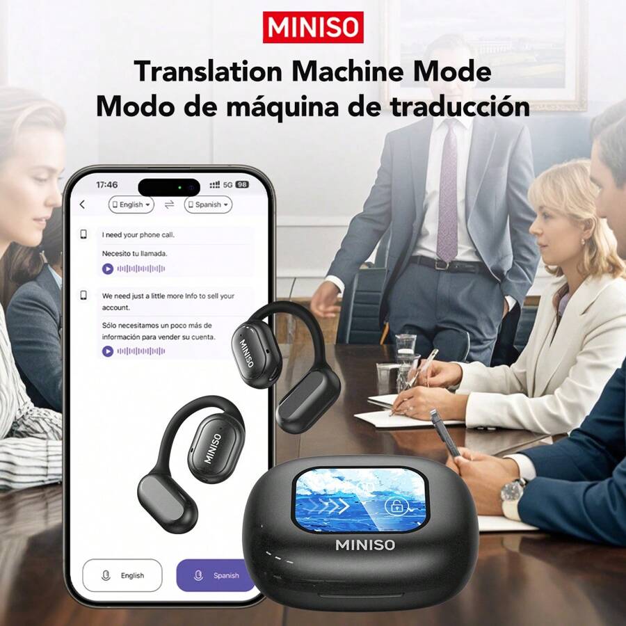 Miniso X30 OWS AI Translation Wireless Earbuds Support 150 Languages ...
