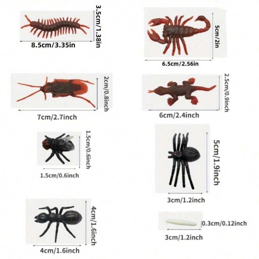 30pcs Realistic Bugs Plastic Fake Bug Trick Insects Prank Bugs ...