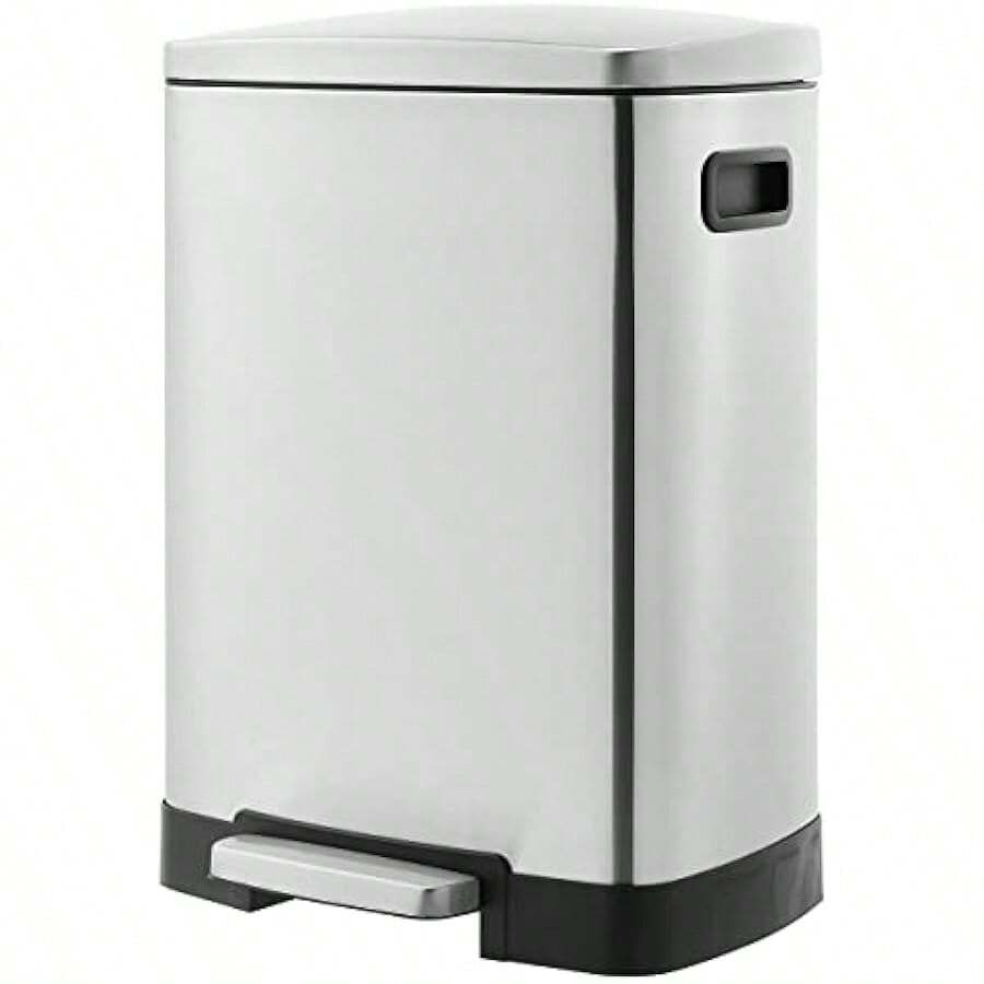 Stainless Steel Rectangular Recycling Dustbin With Dual Interior ...