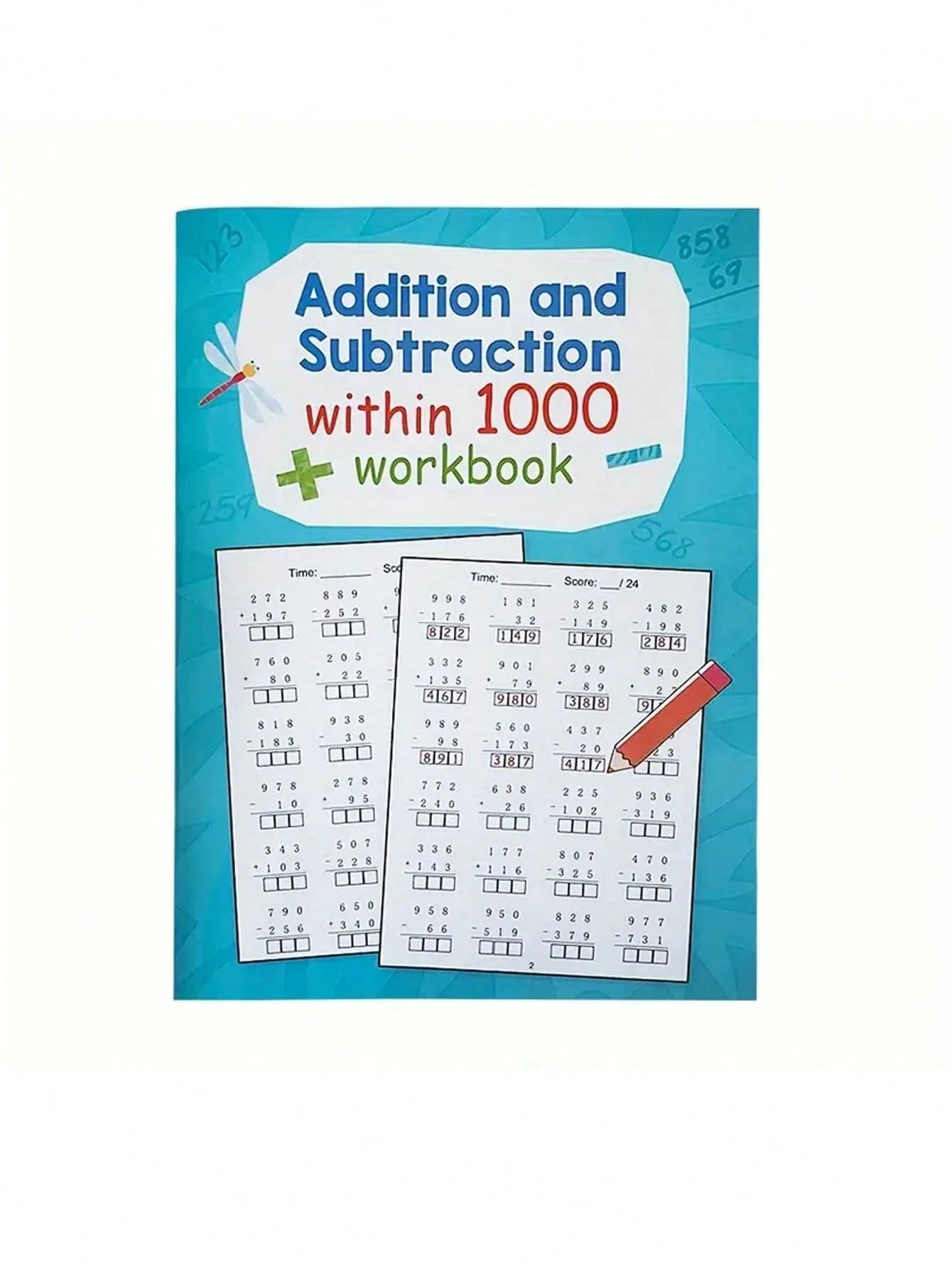32 Page Addition And Subtraction Within 1000 Math Workbook, Math ...