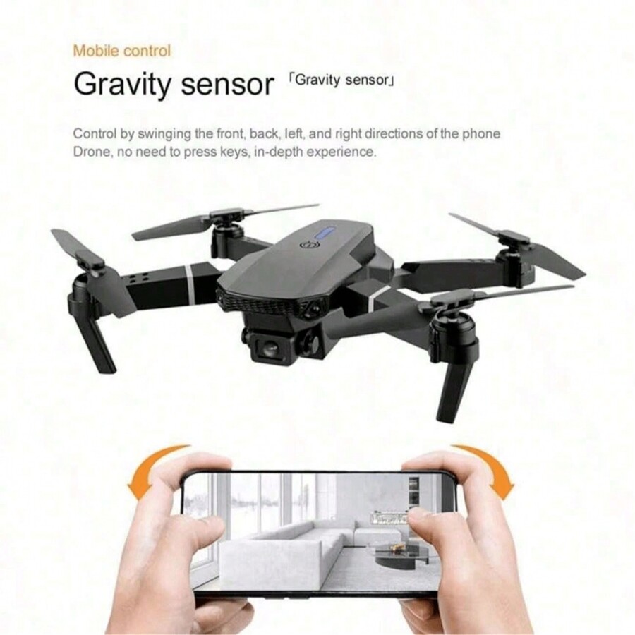 E88 Foldable Drone, Beginner's Introductory Flying Machine, Handle ...
