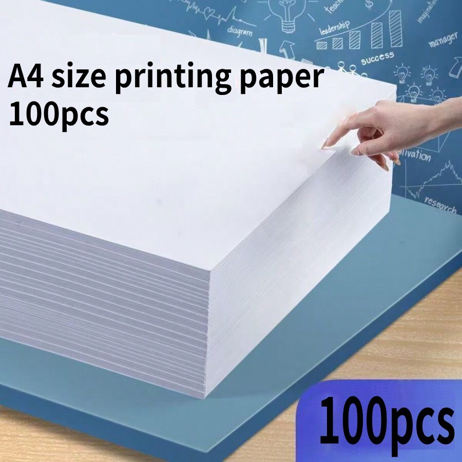 100pcs A4 Paper Combination, Photocopy Paper, White Paper, Double-Sided ...