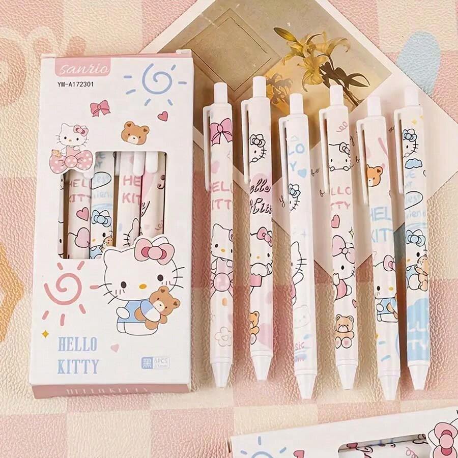 12 Sanliou Neutral Pens [Authorized] Hello Kitty Gel Ink Ball Point ...