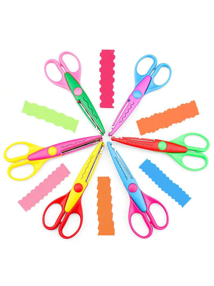 3pcs/Set Random Cute Floral Pattern Scissors, Handmade DIY Photo Album ...