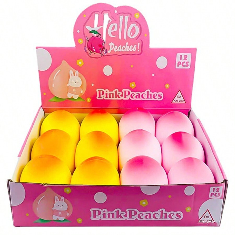 New Lifelike Peach Squeeze Squishy Toy, Super Cute Slow Rebound Stress ...
