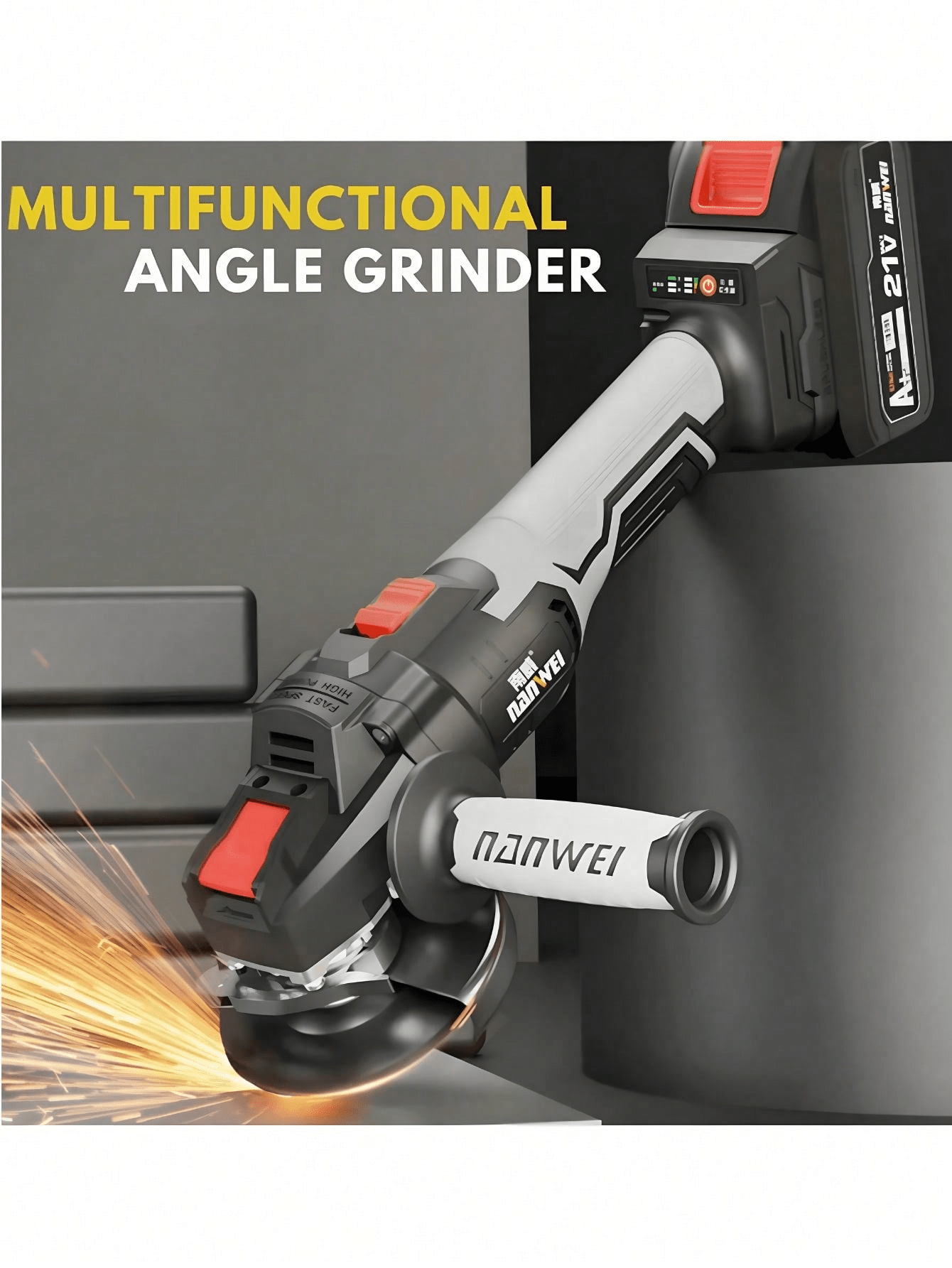 1 Piece Angle Grinder, Brushless Electric Grinding Tool,3 Gear ...