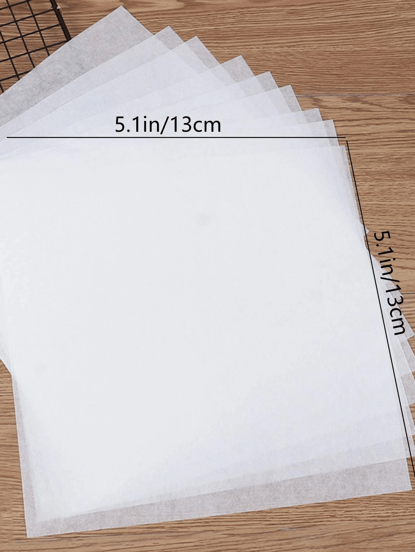 100 Peças Papel Absorvente de Óleo para Hambúrguer, Cor Sólida Quadrada ...