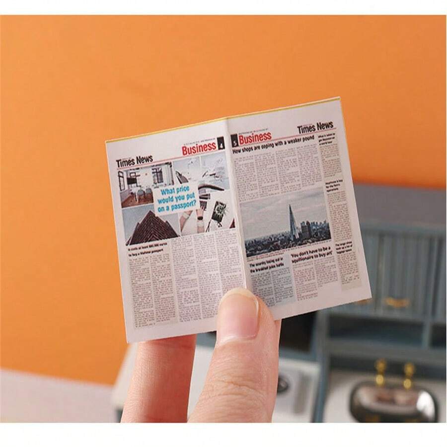 9pcs/6pcs/3pcs/1pc Colorful Mini Newspaper, Miniature Food Toy Colored ...