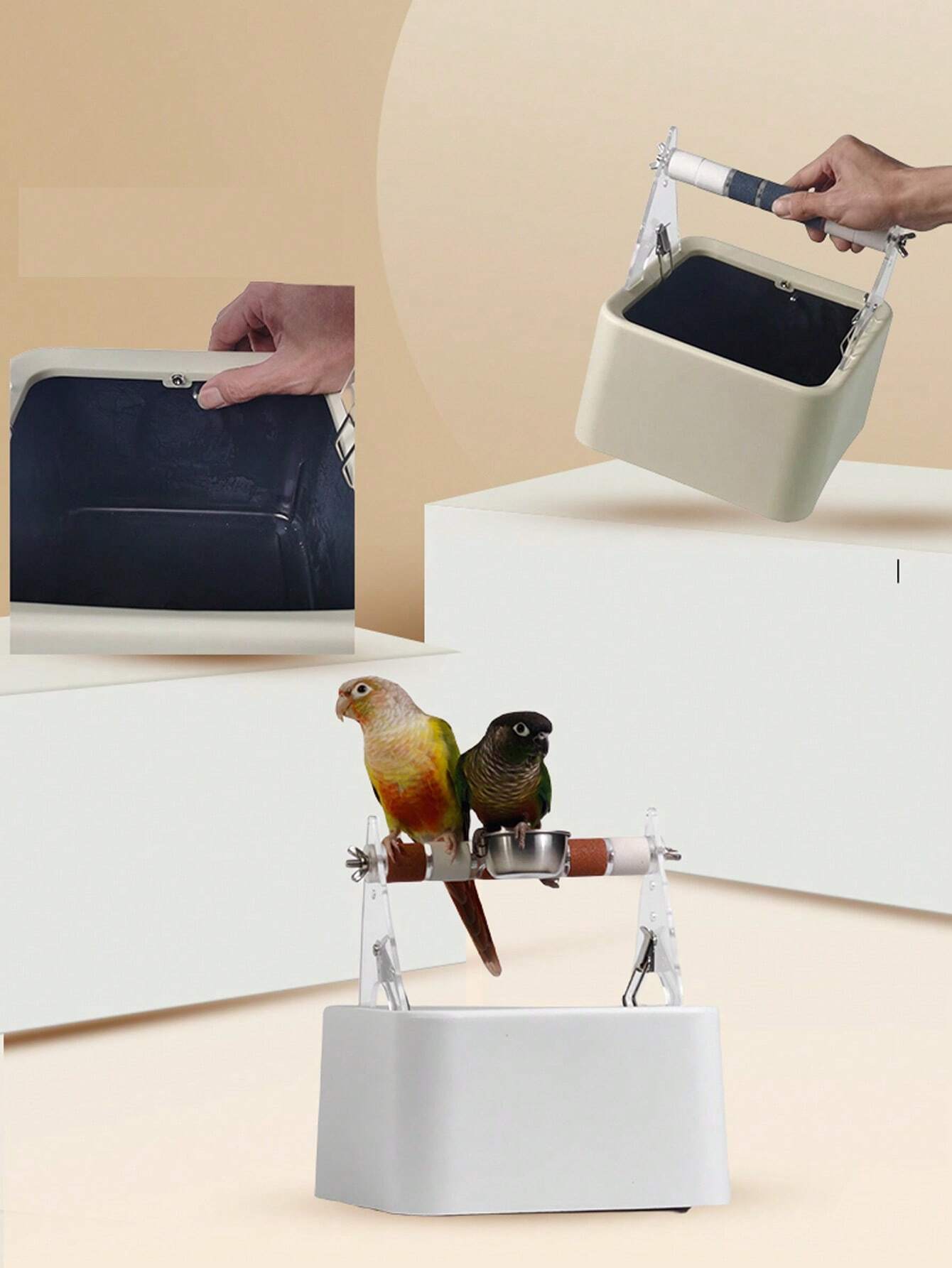 Parrot Toilet Training Perch, Portable Home Use Parrot Litter Station ...