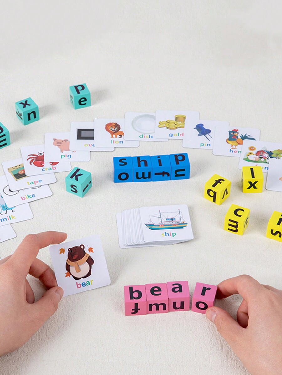 Wooden Words Spelling Game, Alphabet Spelling Game, English Alphabet ...