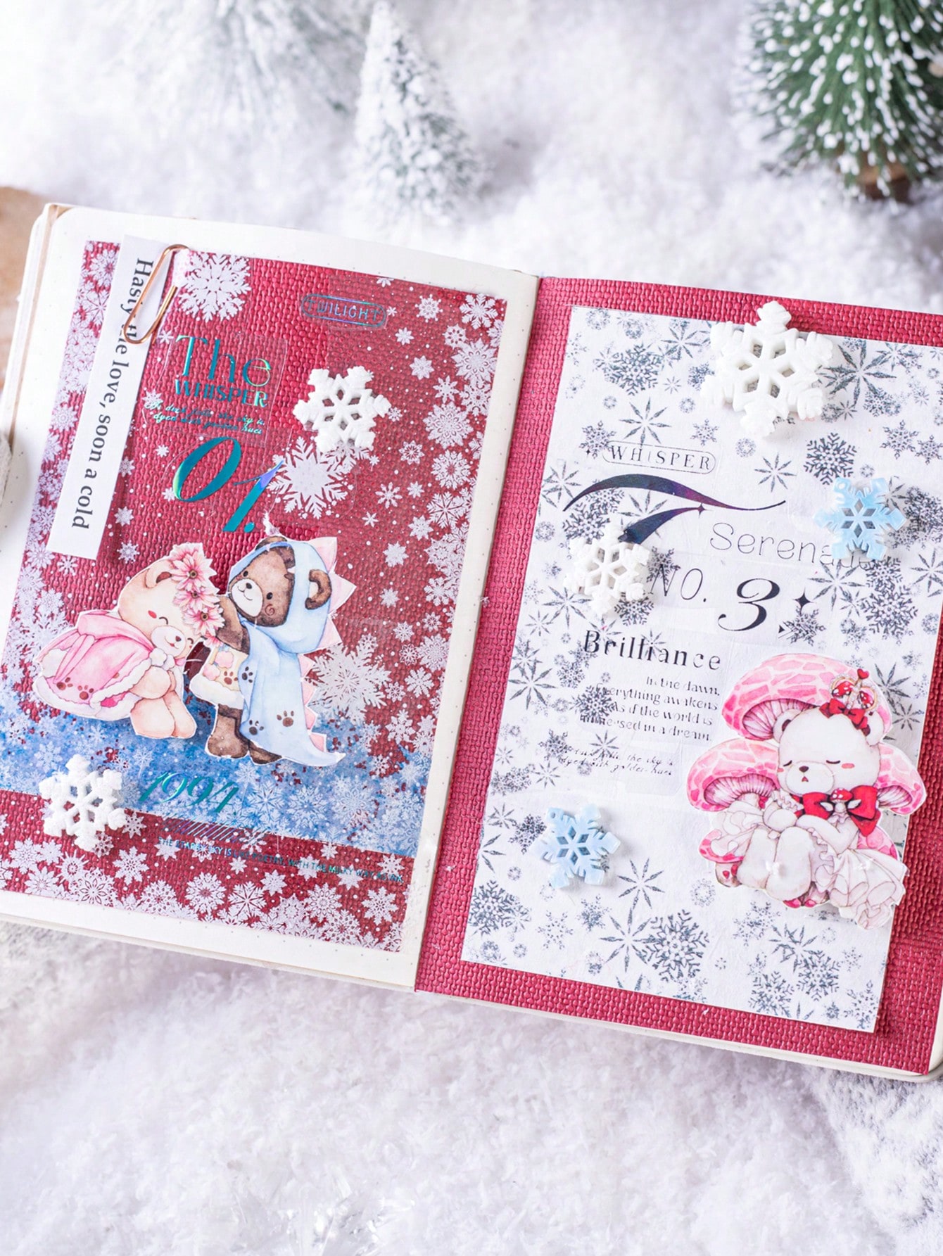 1 Roll PET Snowflake Theme Decorative Washi Tape, Crystallized Snow ...