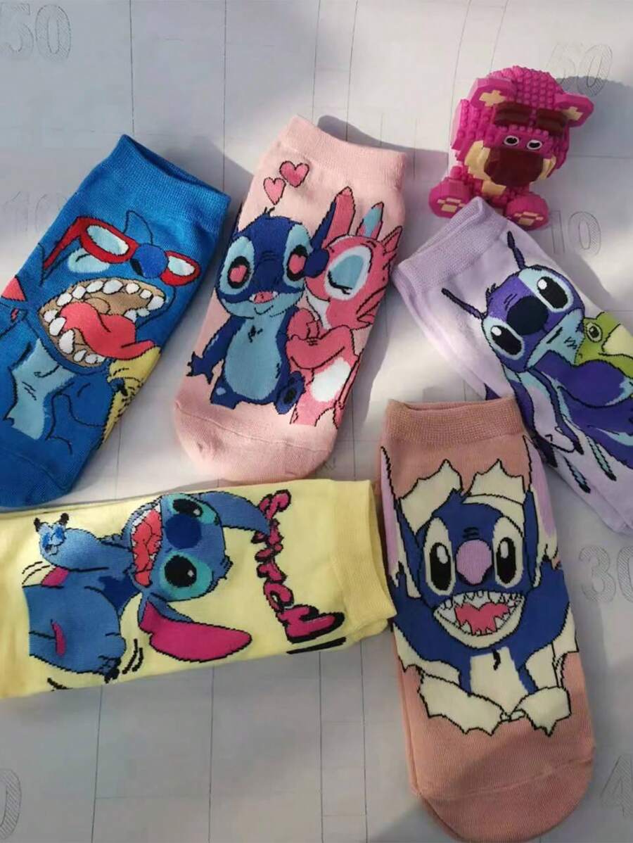 Disney Disney Stitch 5 paires de chaussettes enfants mignonnes de ...