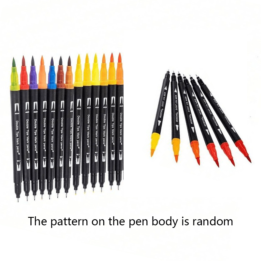 Dual-Tip Marker Pens Set - Watercolor Brush Pens Art Supplies For ...