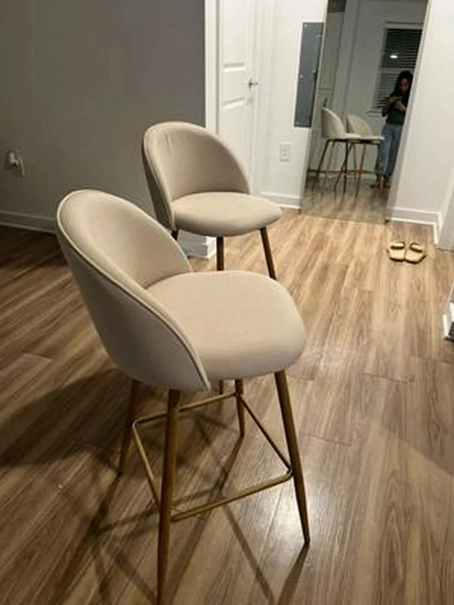 26" Counter Height Bar Stools Set Of 2, Swivel Stools For Kitchen ...
