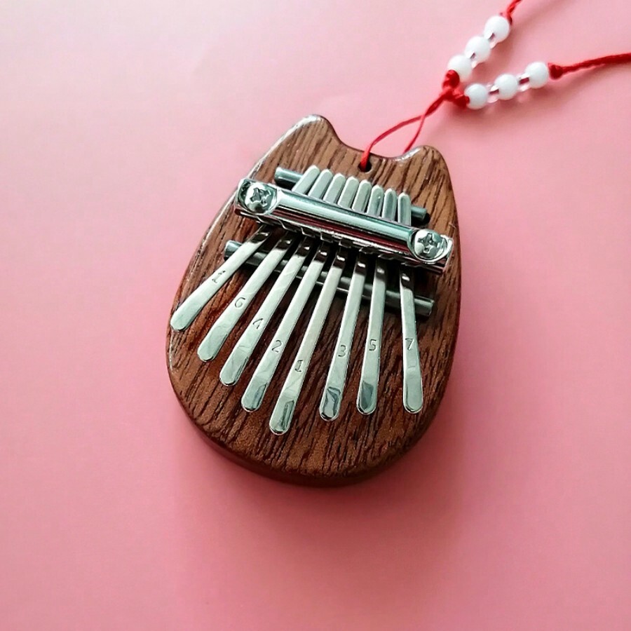 Mini Kalimba Thumb Piano, 8 Keys Hand-Held Musical Instrument With ...