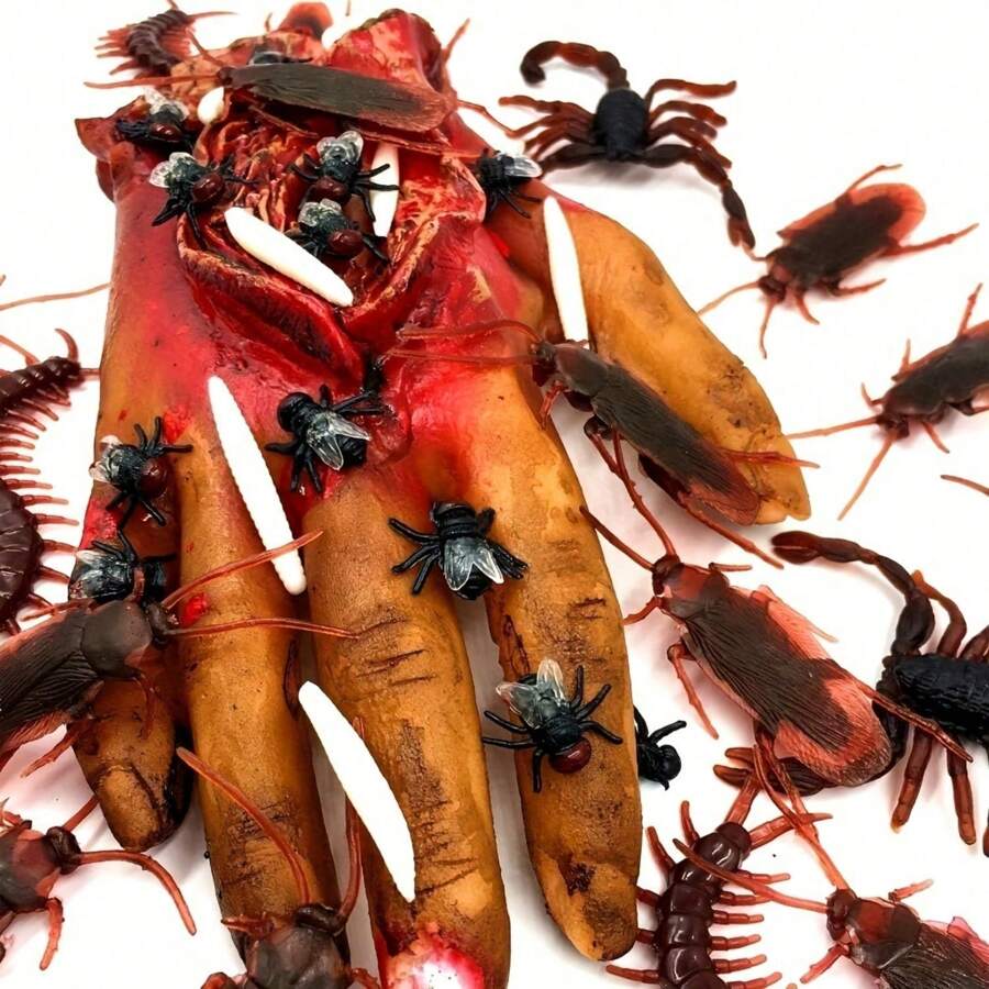 30pcs Realistic Bugs Plastic Fake Bug Trick Insects Prank Bugs ...