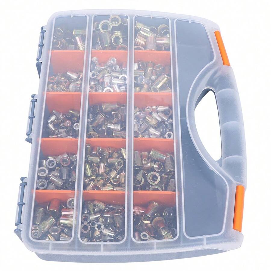 YUNRUX Assortimento di dadi per rivetti in acciaio da 1200 pezzi Set di ...