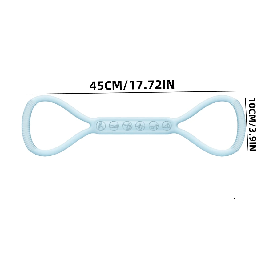 8-Shaped Resistance Band, Silicone Yoga Assistance Equipment Stretching ...
