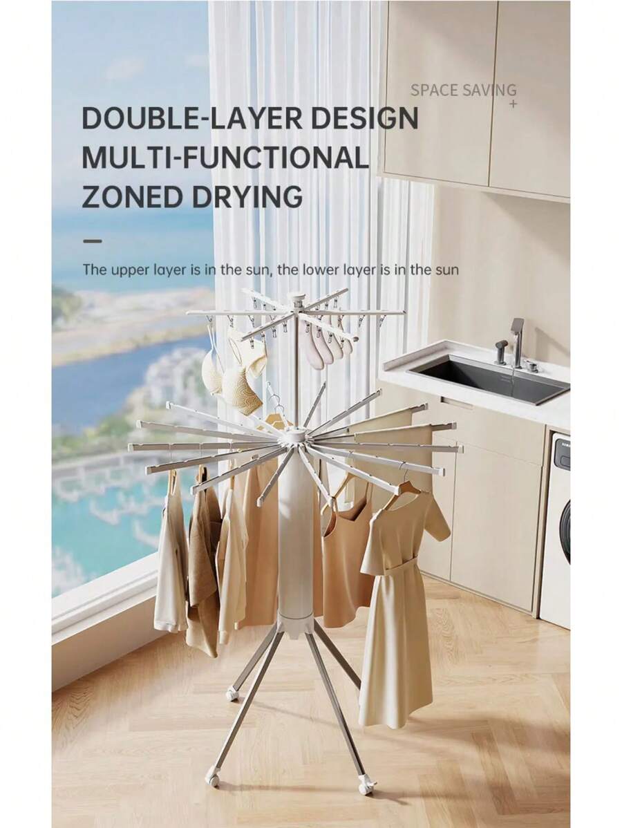 Octopus Drying Rack Balcony Household Folding Floor Pole Indoor ...