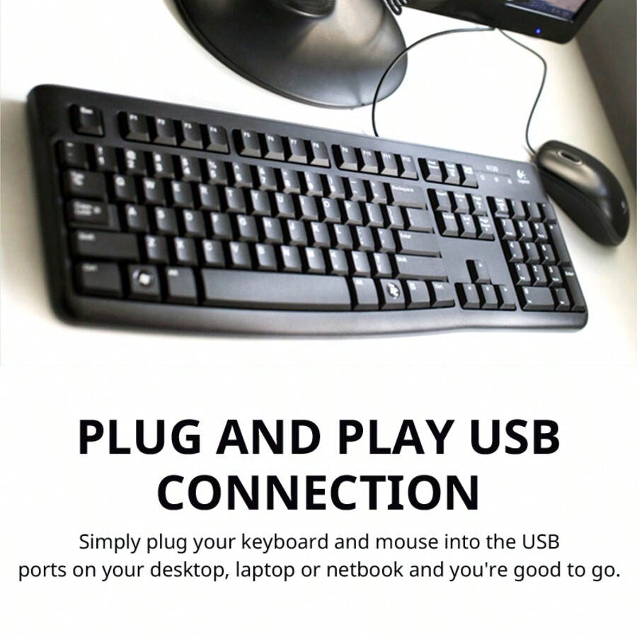 Logitech Conjunto Teclado E Mouse Com Fio Logitech Mk121p Conjunto Mouse E Teclado Tamanho