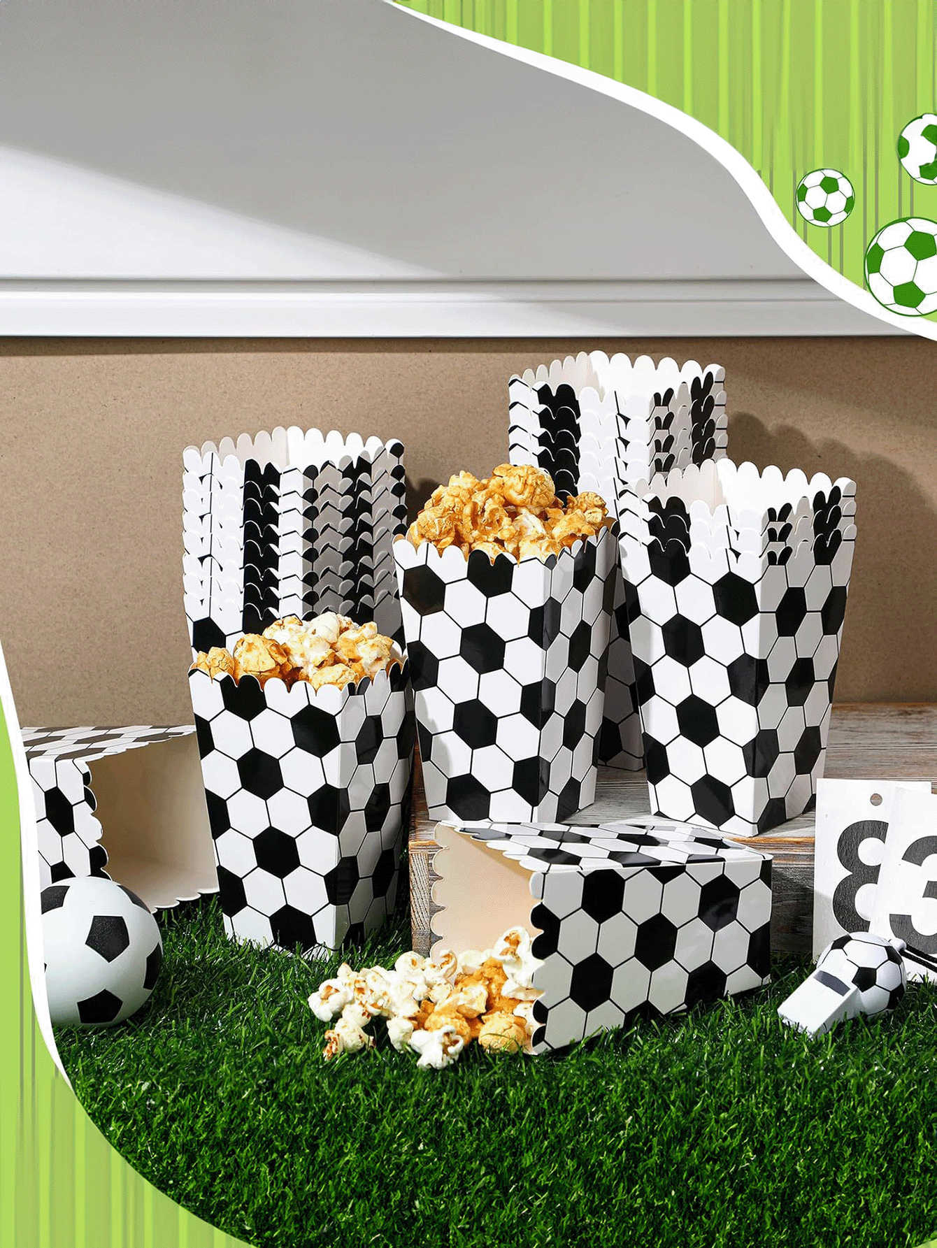 10pcs Football Themed Party Snack Boxes, Football Pattern Party ...