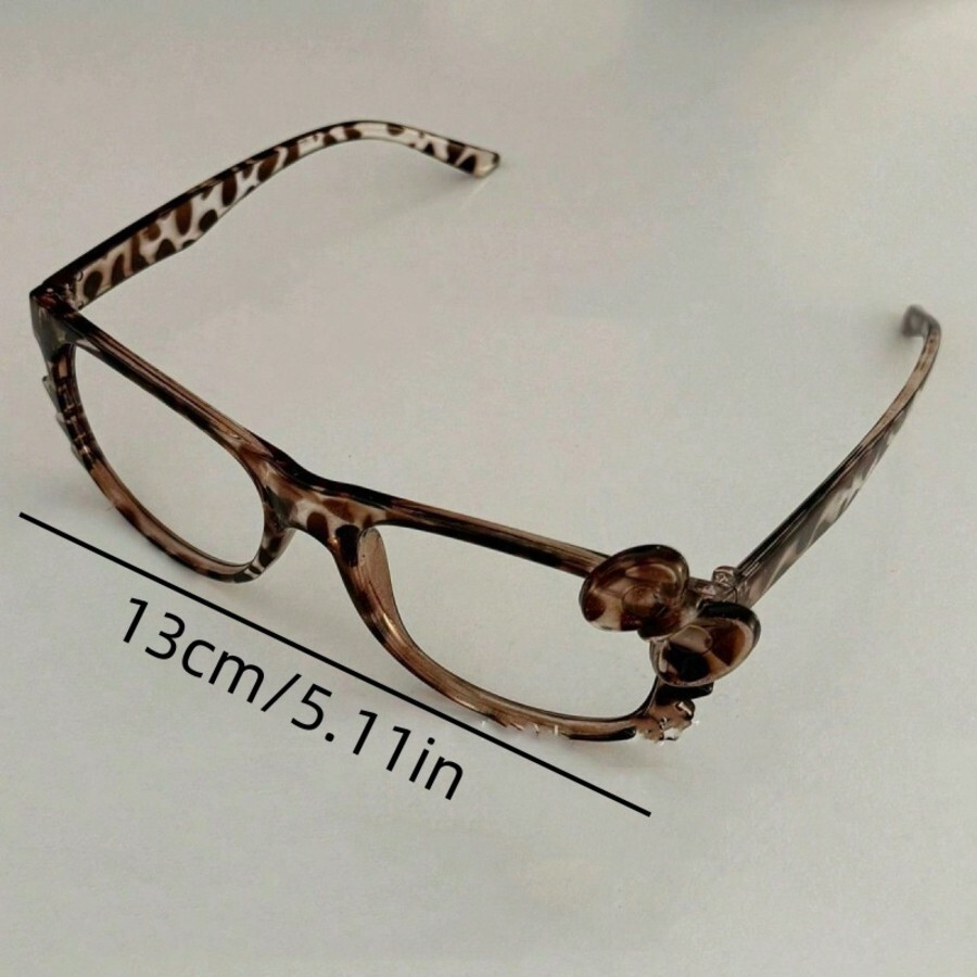 1pc Leopard Print Eyeglasses Frame Without Lens, Y2K Tortoiseshell ...