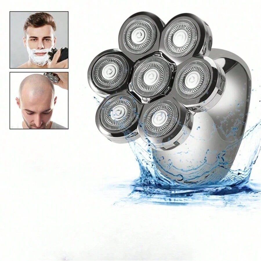Men's Electric Shaver 7D Floating Head Rechargeable Shaving Nose Hair ...