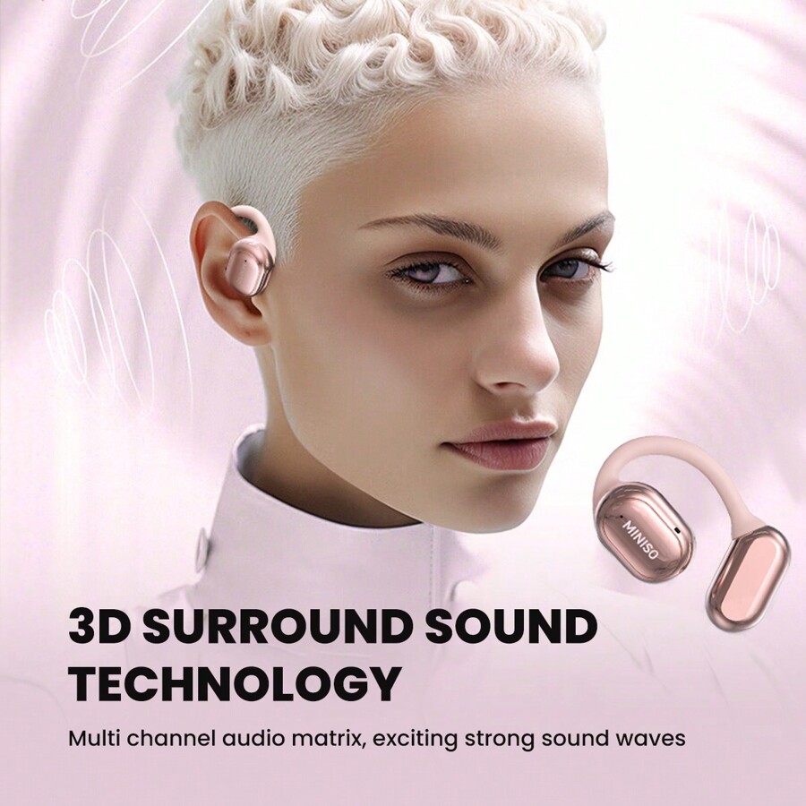 Miniso MINISO AI Translation X39 OWS Open Ear Headphones, True Wireless 5.4 Earphones, Support ...