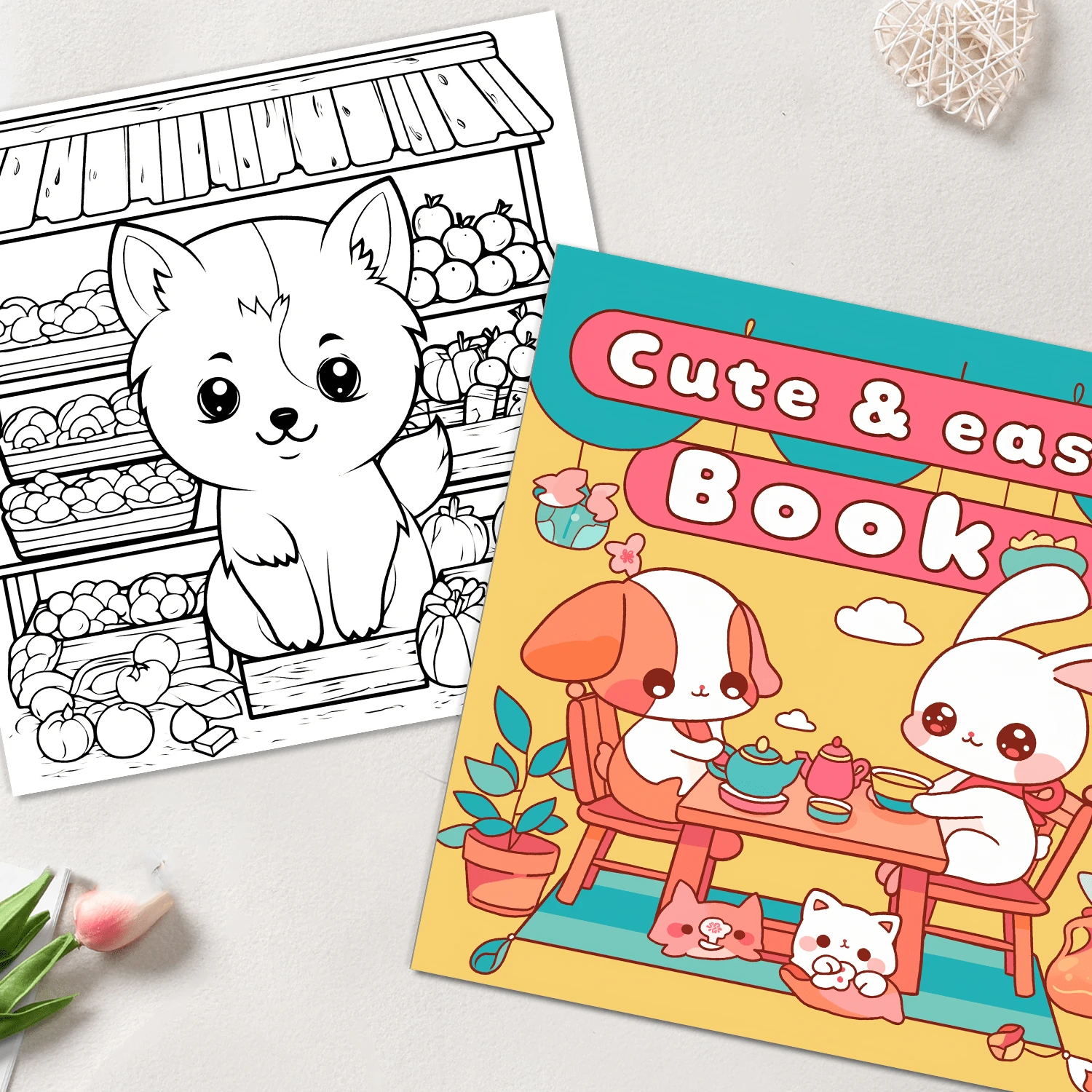 1 PC Cartoon Theme Coloring Book - 25 Anxiousness-Relieving Coloring ...