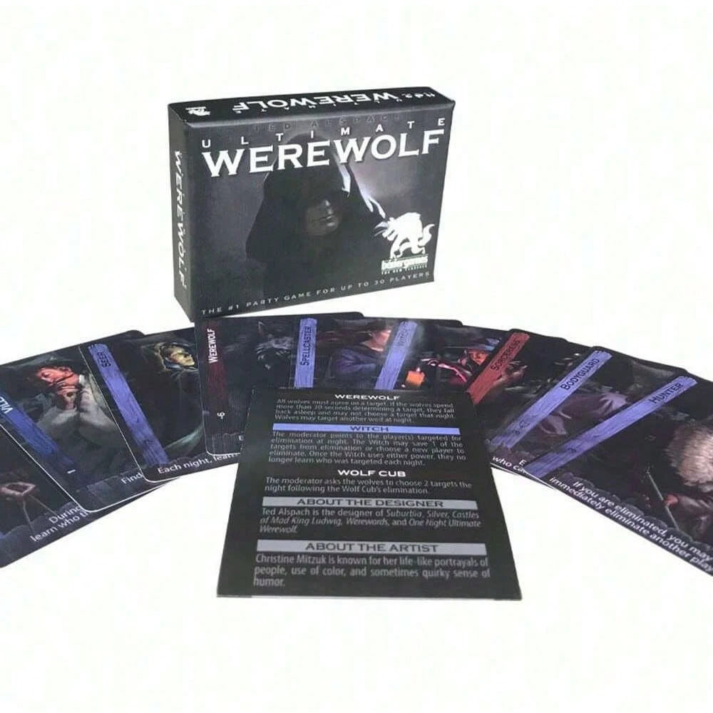 Ultimate Werewolf Card, Family Party Casual Tabletop Board Game Card ...