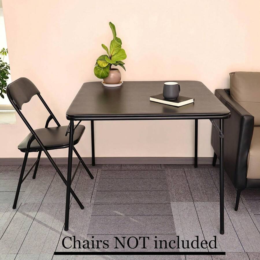 Square 36-Inch Folding Card Table Collapsible Legs For Portability And ...