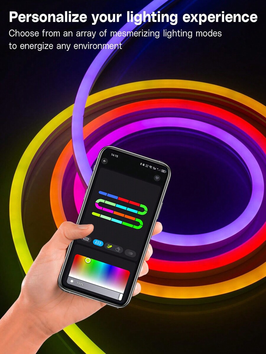 LED Strip Lights 3.28ft-16.4ft RGBIC Dreamcolor Chasing Effect With ...