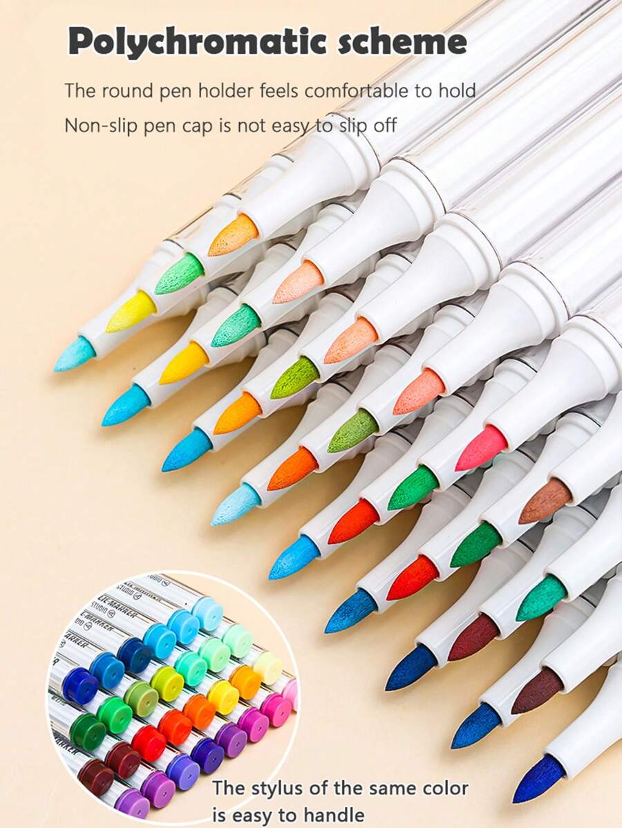 Languo 36 Color Acrylic Paint Marker,Flexible Head,Brightly Colored For ...