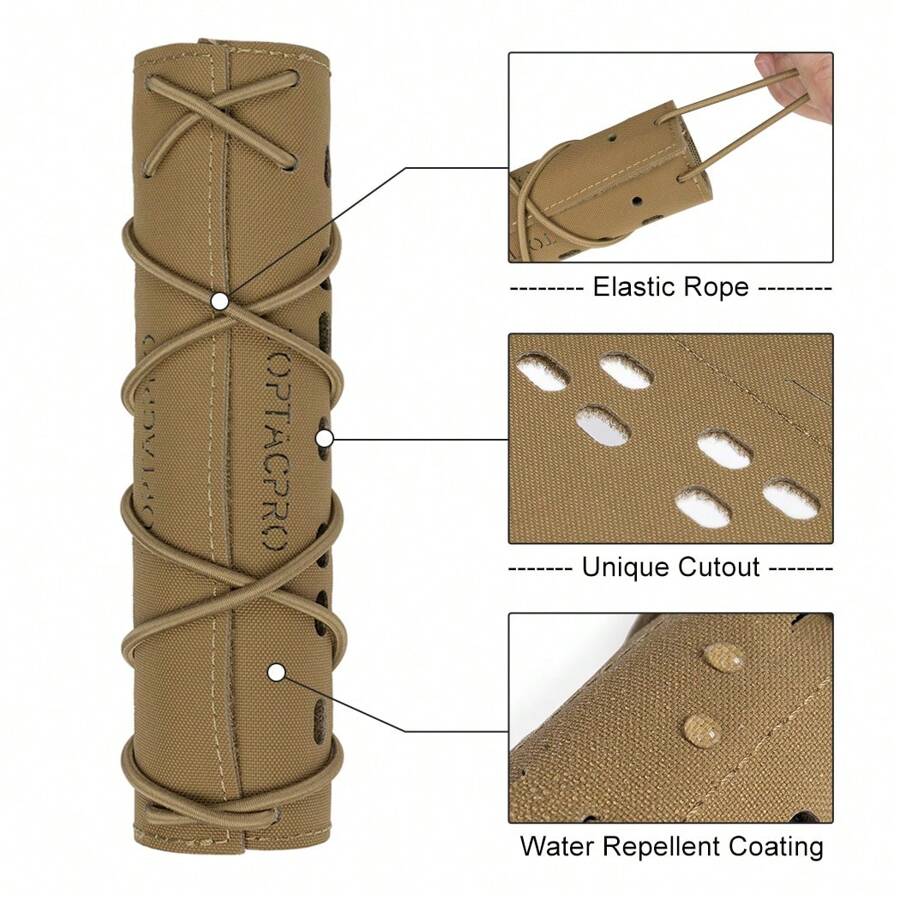 IDOGEAR TOPTACPRO 7'' Tactical Suppressor Cover Muffler Heat Shield ...