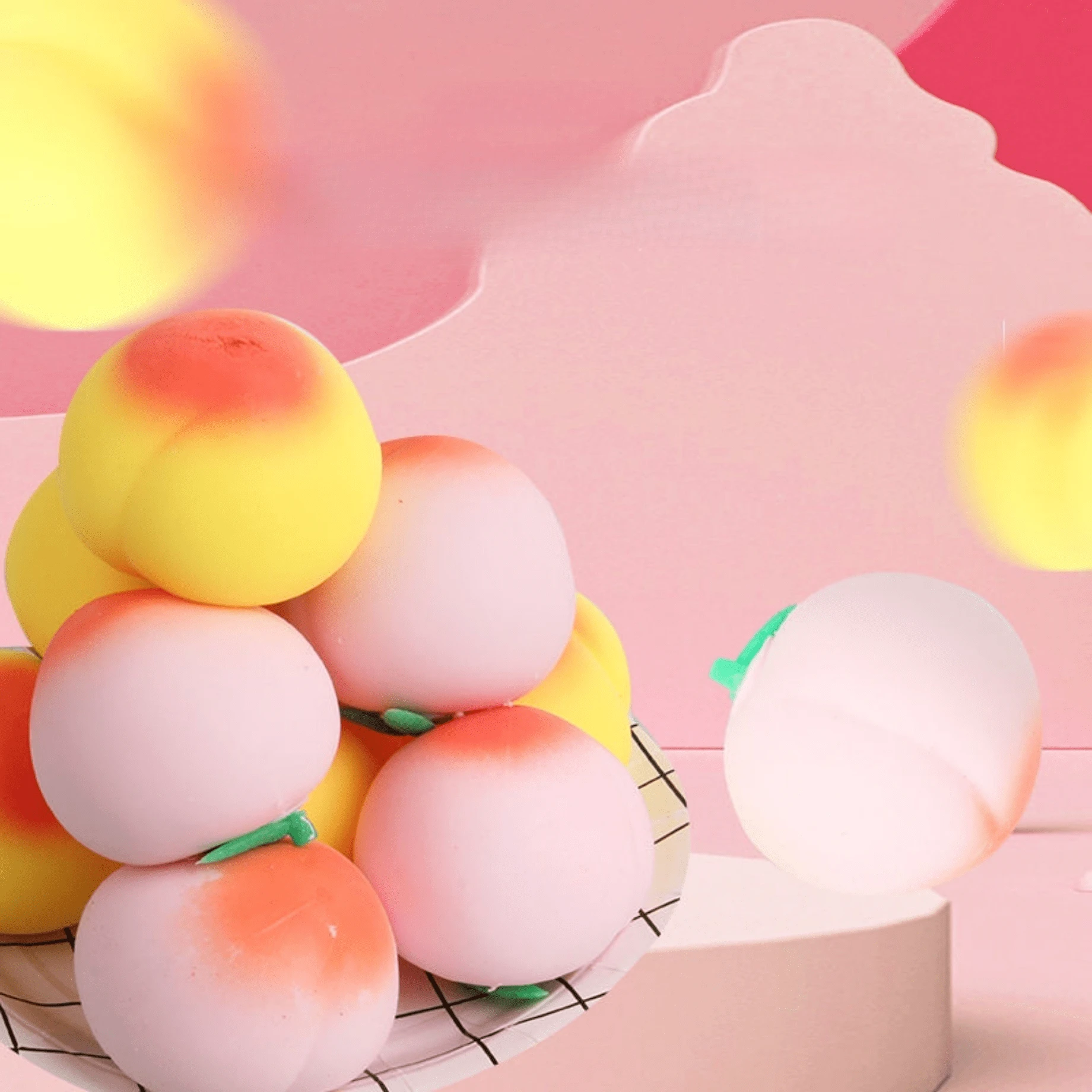 New Lifelike Peach Squeeze Squishy Toy, Super Cute Slow Rebound Stress ...