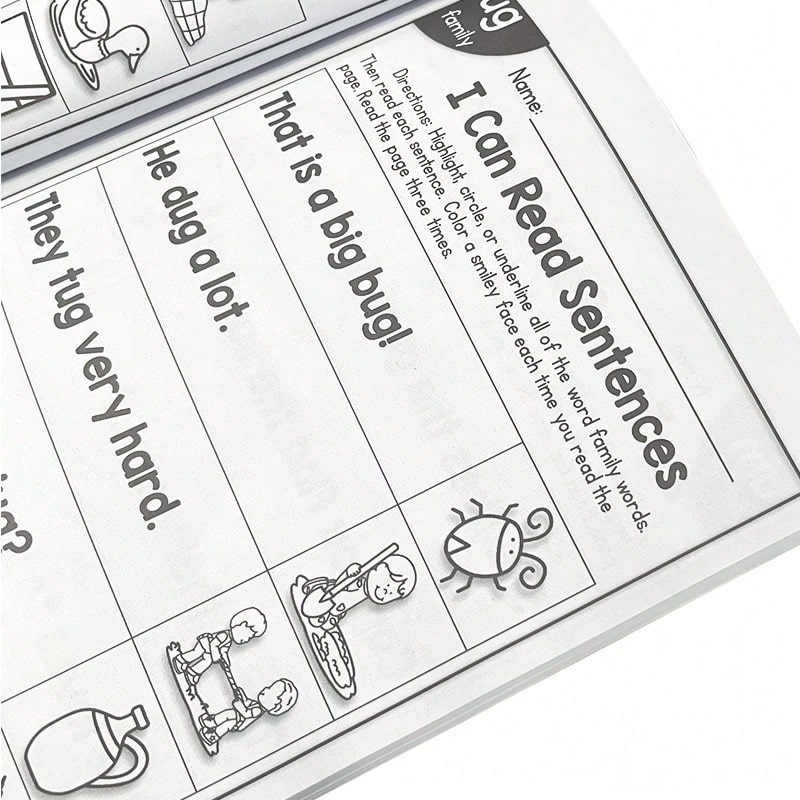 Cuaderno educativo de fonética "I Can Read Sentences" para el ...