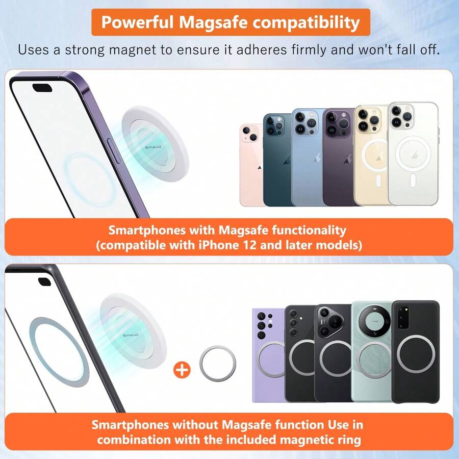 P uluz PULUZ Mobile Phone MagSafe Magnetic Makeup Mirror Rear Camera ...