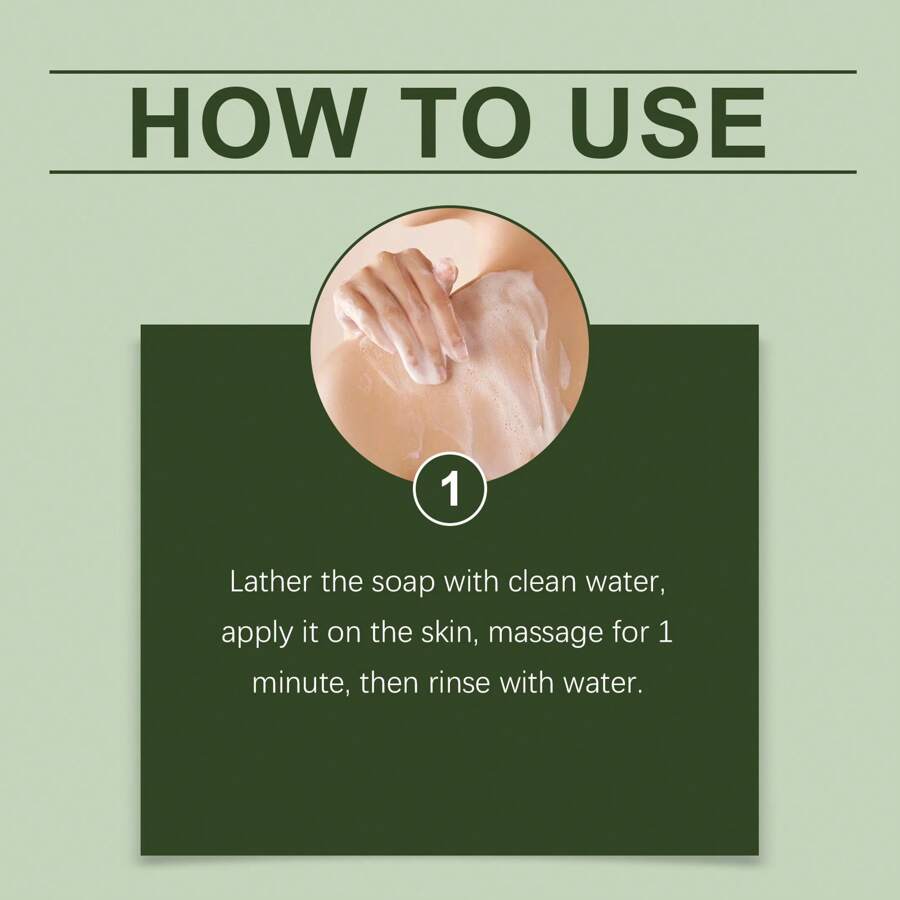 60g (30g*2) Bitter Gourd Herbal Bath Soap, Gentle Nourishing Body Skin Moisturizing Pore ...