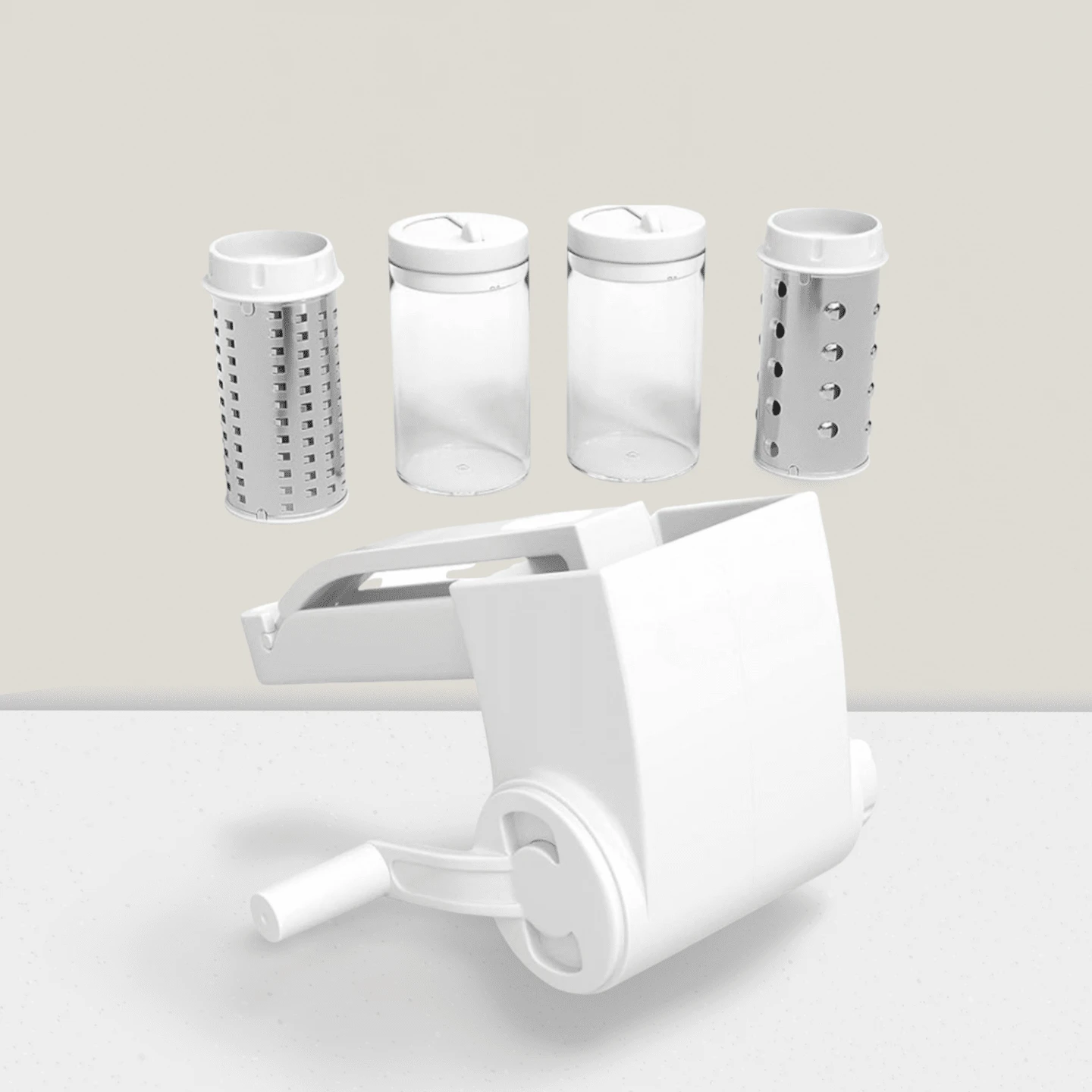 Rotary Cheese Grater With Handle Heavy-Duty Parmesan Shredder Includes ...