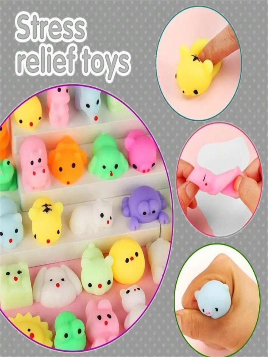 Kits 30 Pieces Squishy Soft Animals Anti Stress Squeeze Kawaii Mochi Popittt Assorted for Sale ...