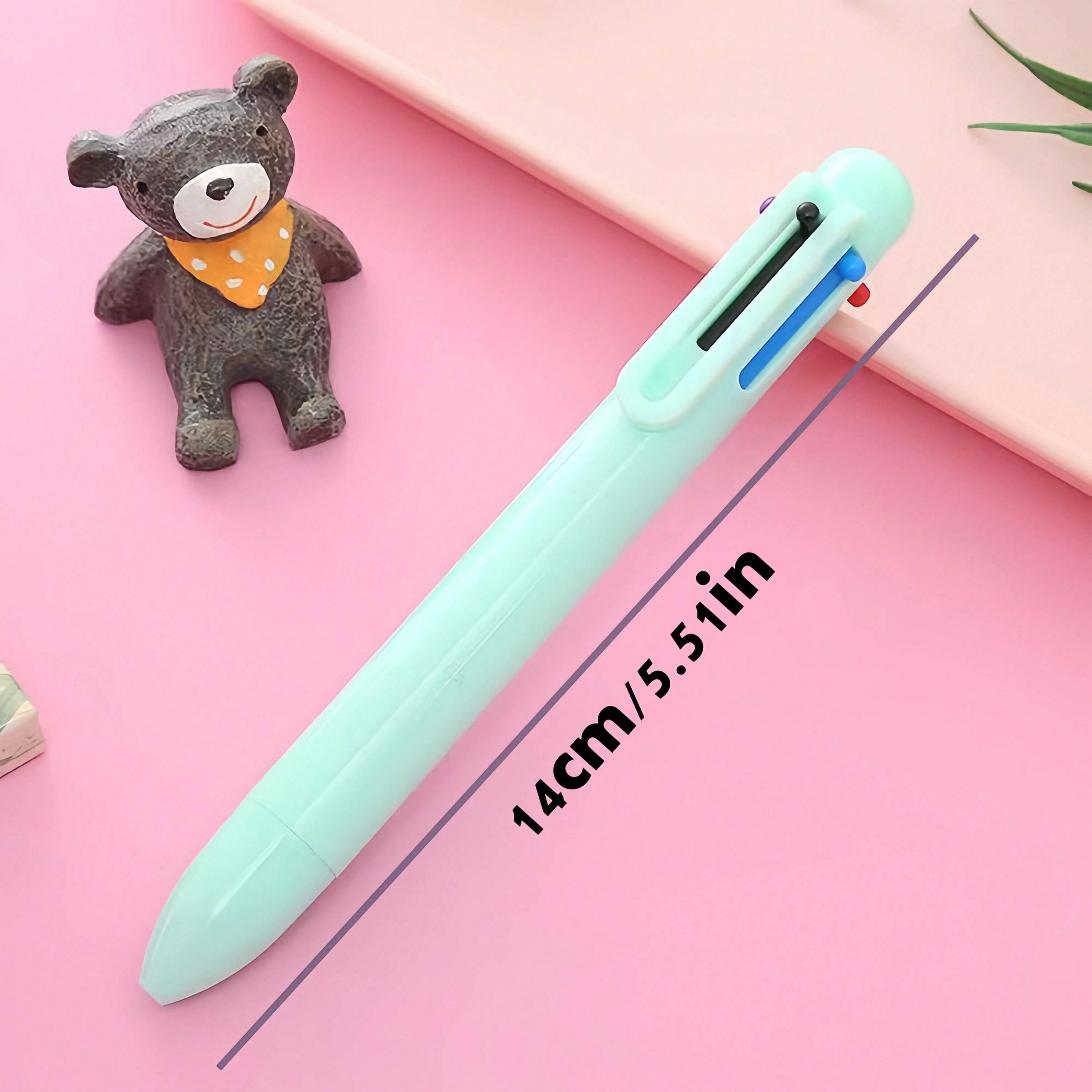 3pcs Retractable Multi-Color Ball Pen, Customized Cartoon Color Scheme ...