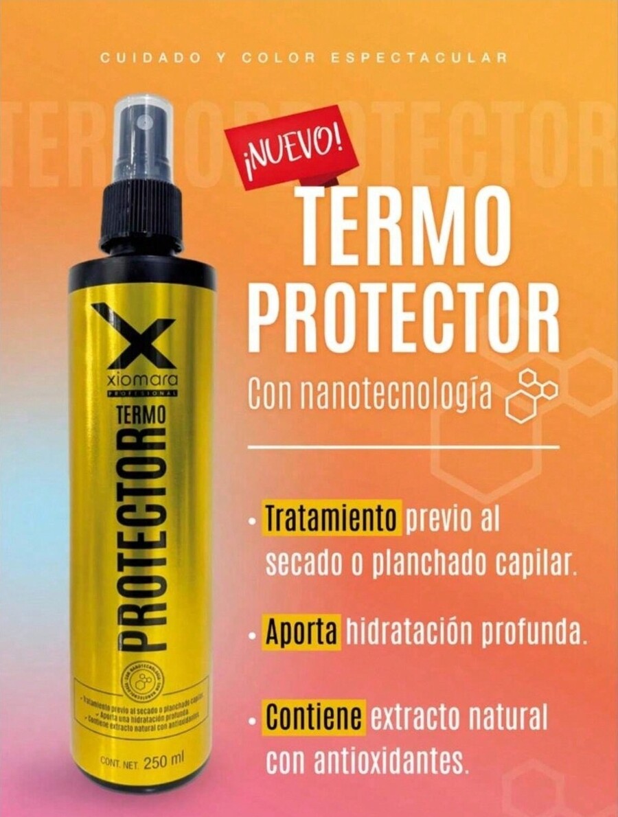 Termoprotector Líquido Tratamiento capilar con nanotecnología Xiomara 250 ml amarillo ...