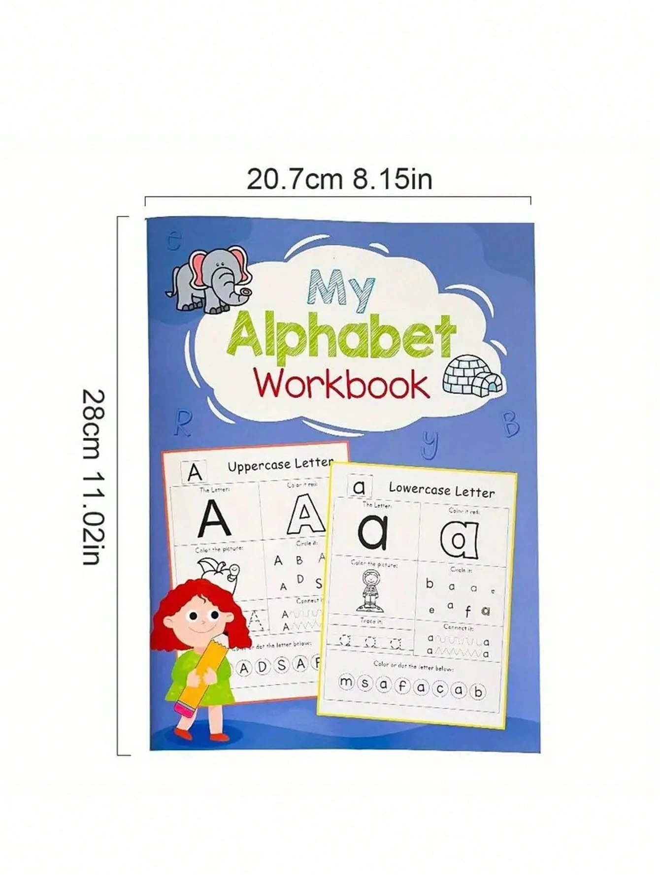 52-Page Children's Letter Tracing Workbook, ABC Handwriting Practice ...